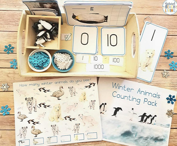 Winter Animals Montessori Math Activities – shop natural beach living